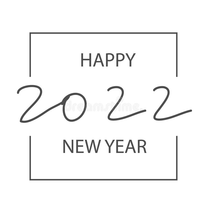 2022 Happy New Year Logo Text Design Stock Vector - Illustration of ...