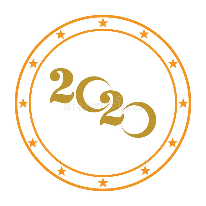 Happy New Year 2020 Logo Text Design Vector Illustration - Vector Stock ...
