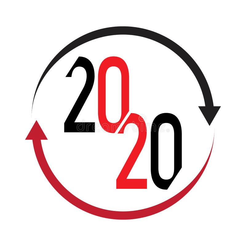 Happy New Year 2020 Logo Text Design Vector Illustration - Vector Stock ...
