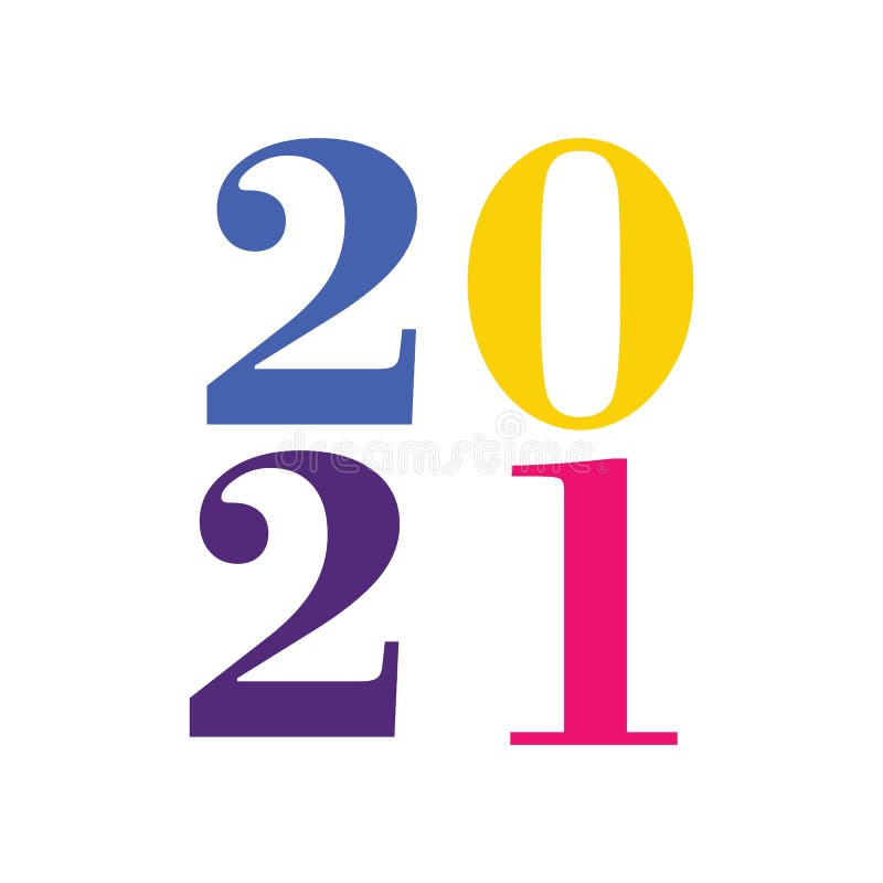 Happy New Year 2021 Logo Text Design Vector Illustration - Vector Stock ...