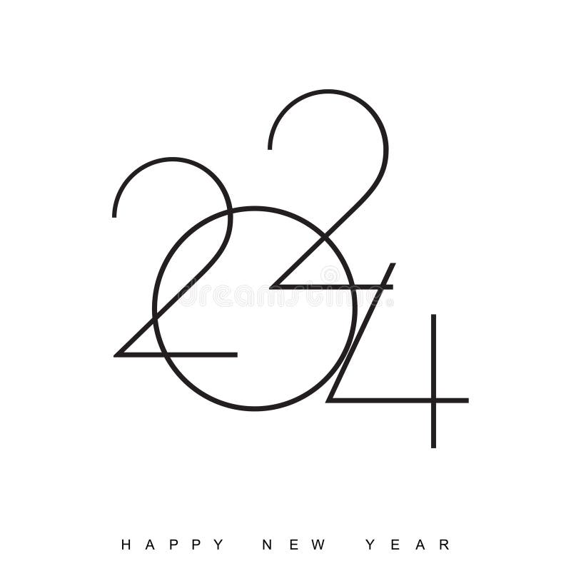 2024 Happy New Year Logo Text Design. Vector Stock Vector ...
