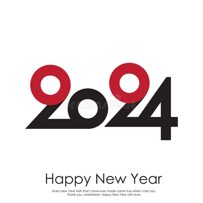 2024 Happy New Year Logo Text Design. Vector Stock Vector ...