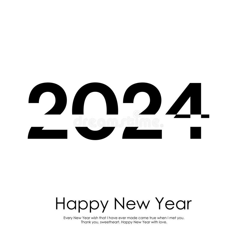 2024 Happy New Year Logo Text Design. Vector Stock Vector ...