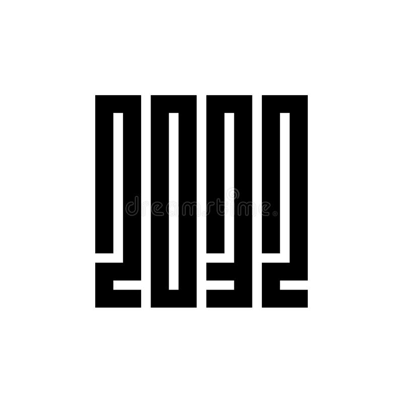 Year 2032 Calendar in English Stock Illustration - Illustration of ...