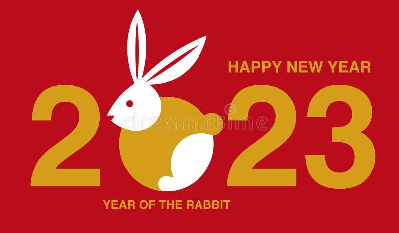 2023 Lunar New Year Rabbits, Traditional Patterns Stock Vector ...