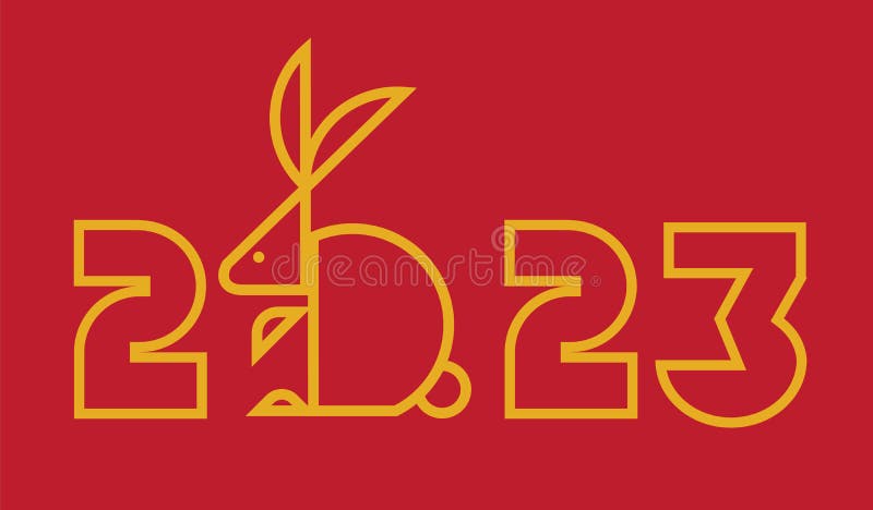 2023 Lunar New Year Rabbit Poster, Card Collection Stock Vector ...