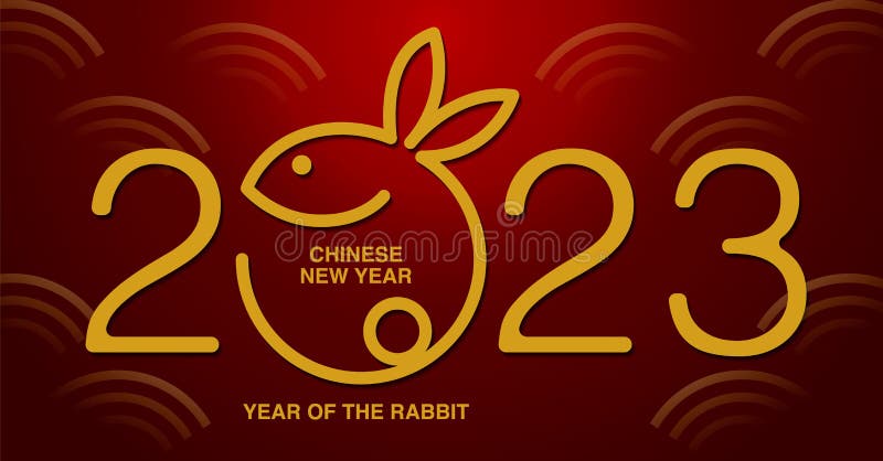 2023 Lunar New Year Rabbits, Traditional Patterns Stock Vector ...