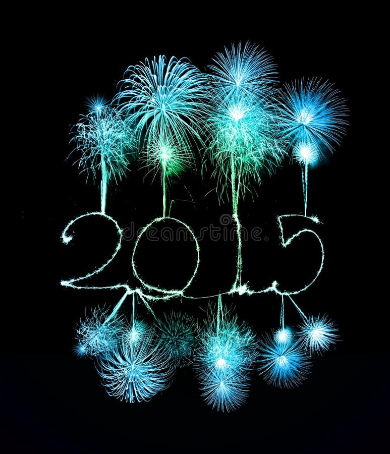 Happy New Year - 2015 Made a Sparkler Stock Illustration - Illustration ...