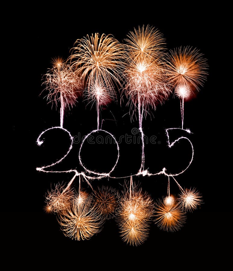Happy New Year - 2015 Made a Sparkler Stock Illustration - Illustration ...