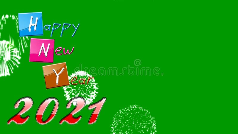 Happy New Year 2022 and Fireworks Motion Graphics with Green Screen ...
