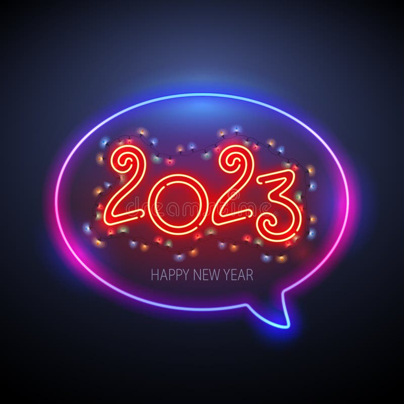 Happy New Year 2023 Neon Stock Illustrations – 958 Happy New Year 2023 ...