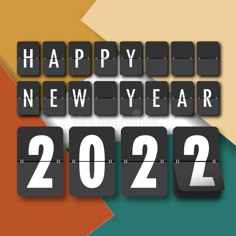 2022 Happy New Year. Numbers Firework Style. Vector Linear Numbers ...