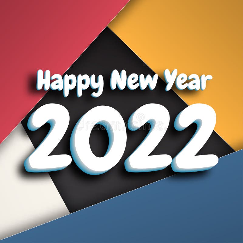 2022 Happy New Year. Numbers Digatal Style. Vector Linear Numbers ...