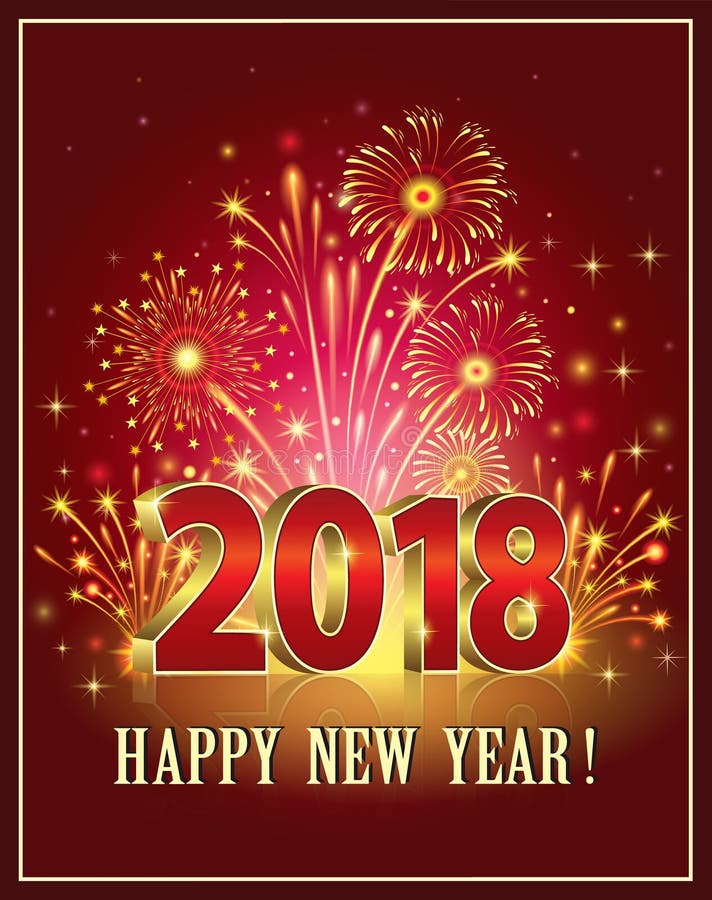 Happy New Year of the Dog 2018, Card, Postcard, Vector Illustration ...