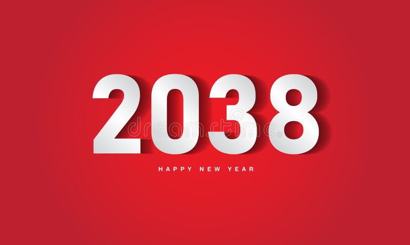 Year 2038 Calendar in English Stock Illustration - Illustration of july ...