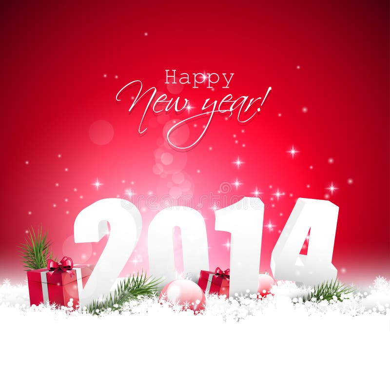 Happy new Year 2014 stock vector. Illustration of modern - 34865764