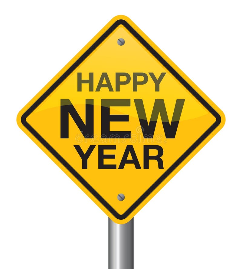 Happy New Year 2017 Road Sign Stock Vector - Illustration of celebrate ...