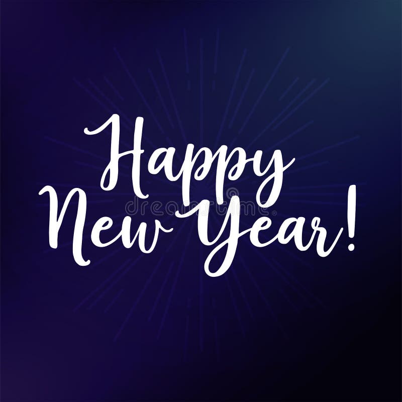 Happy New Year Calligraphic Lettering Vector Design. Text Holidays for ...