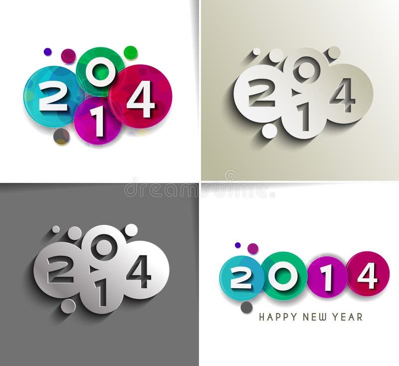 Vector Happy New Year 2014 Colorful Celebration Background Stock Vector ...