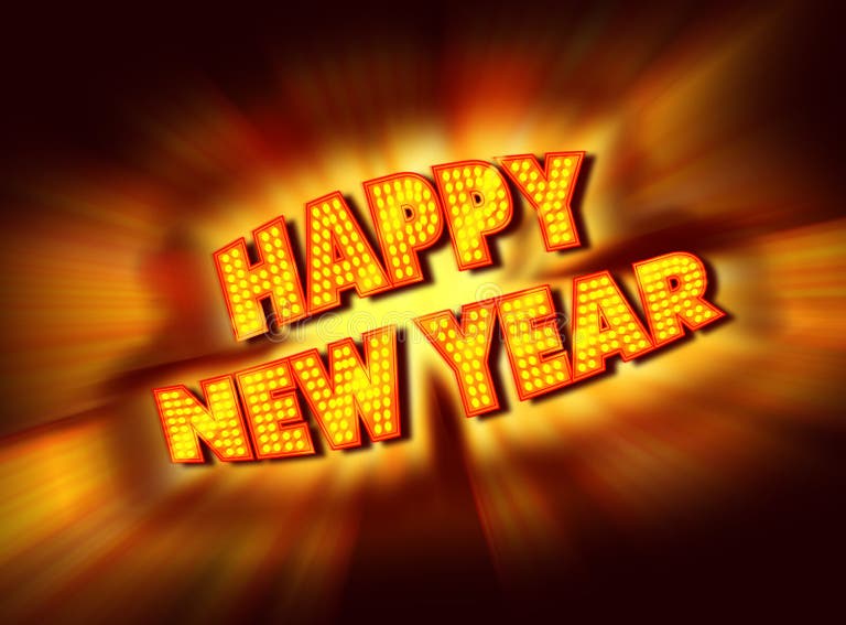 Happy New Year Sign stock illustration. Illustration of vegas - 1202355