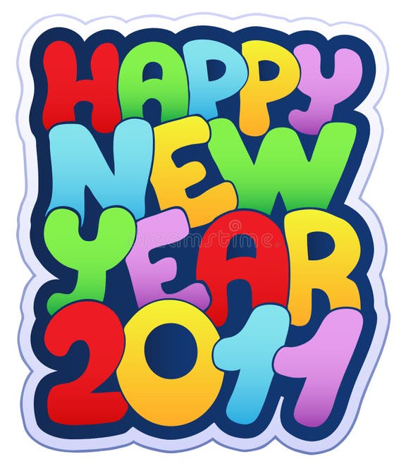 Happy New Year sign 2011 stock vector. Illustration of celebration ...