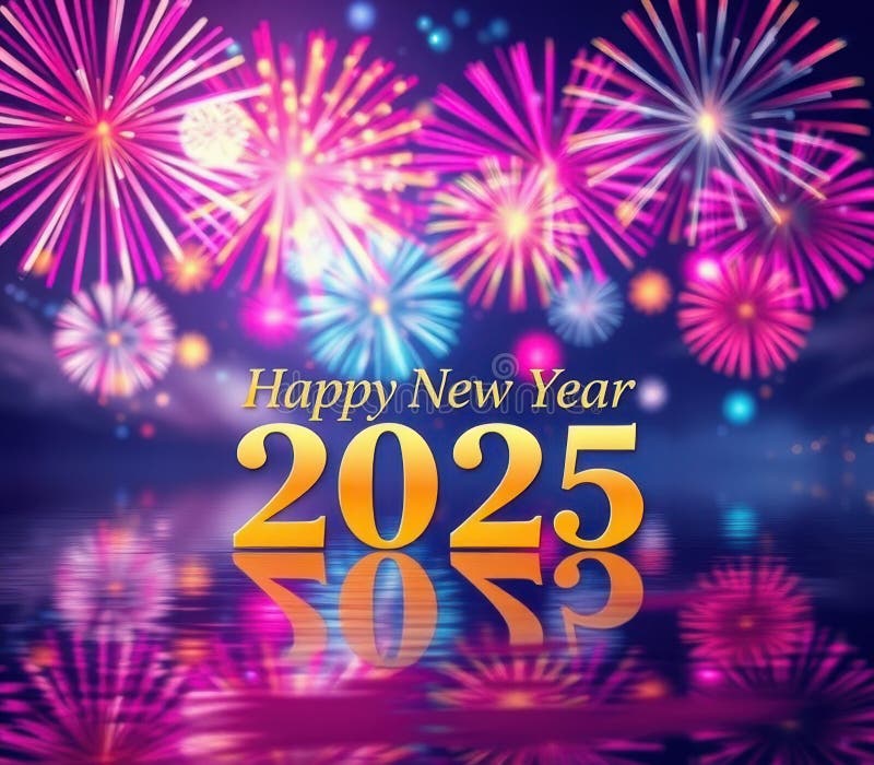 A 2025 Happy New Year Sign at 12-13-2024 Stock Illustration ...