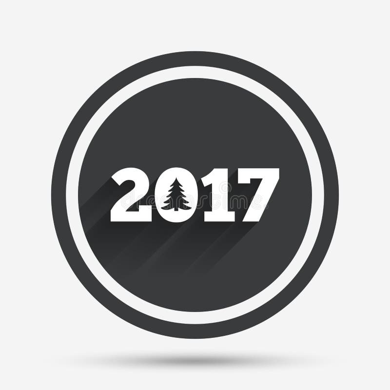 Happy New Year 2017 Sign Icon. Calendar Date Stock Vector ...