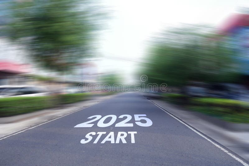 Happy new year 2025 stock photo. Image of lane, goals - 310184094