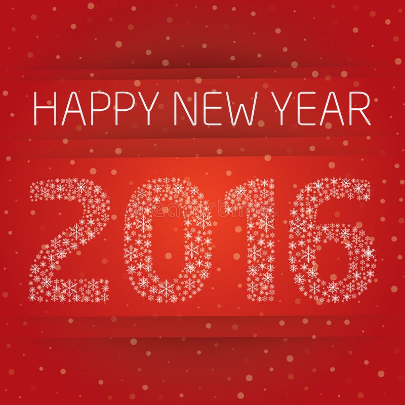 Happy New Year 2016. Background with Snowflakes. Stock Vector ...
