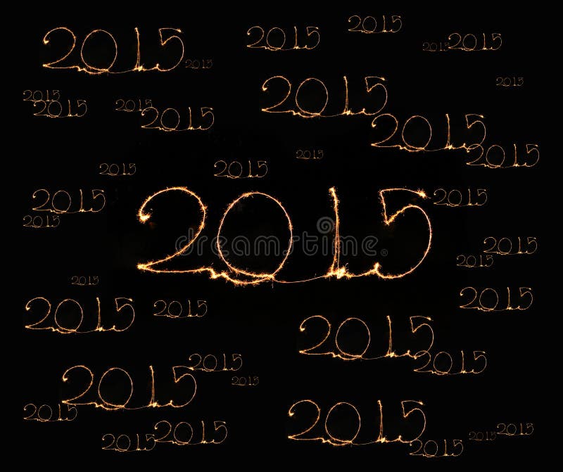 Happy New Year - 2015 Sparkler Stock Image - Image of happy, beautiful ...