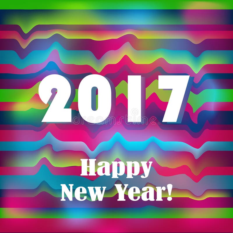 Happy New 2017 Year, Modern Design Gold on Black Background Stock ...