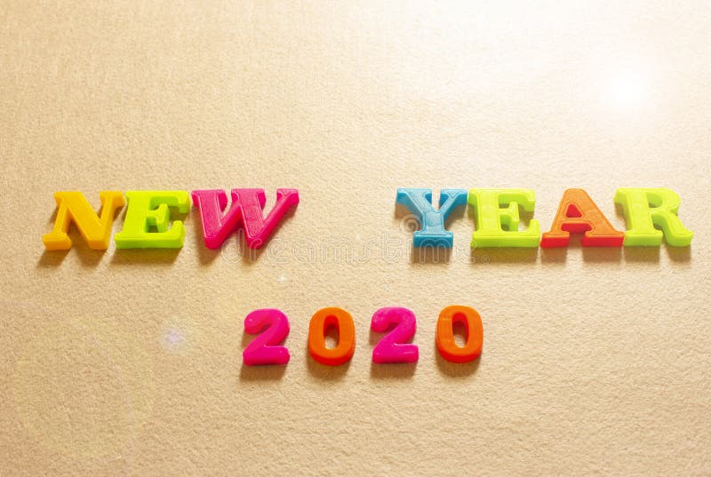 Happy New Year 2020. Symbol from Number 2020 on Paper Background Stock ...