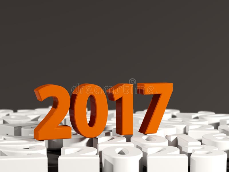 2017 Happy New Year Symbol with Other Years Stock Illustration ...