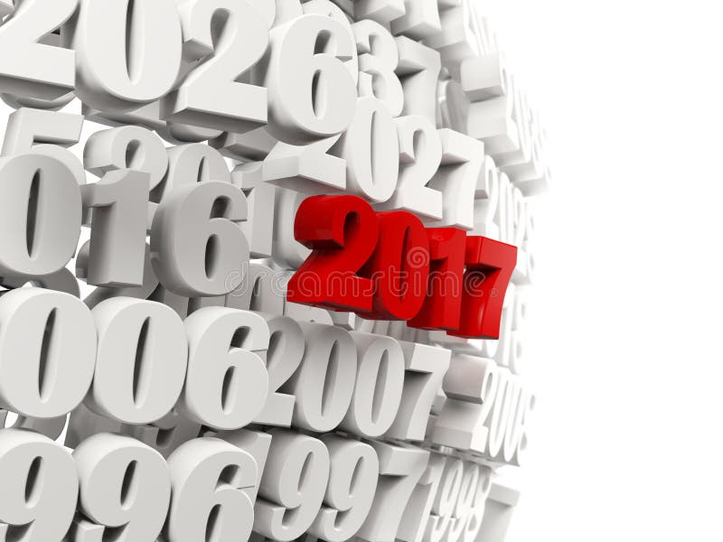 2017 Happy New Year Symbol with Other Years Stock Illustration ...