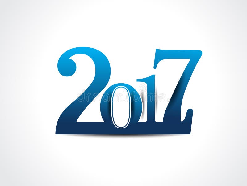 Happy New Year 2017 Text Background Stock Vector - Illustration of ...