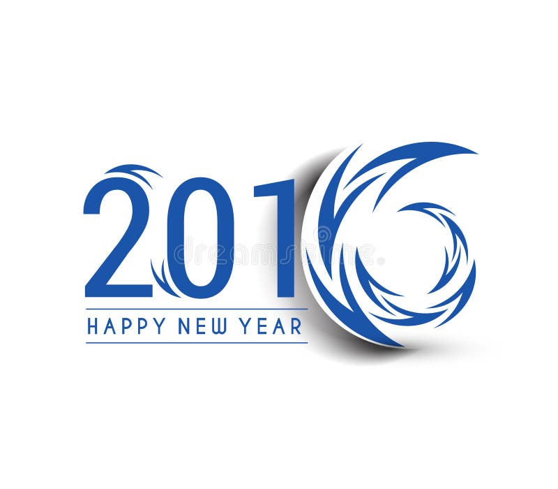 Happy new year 2016 stock vector. Illustration of graphic - 61597077