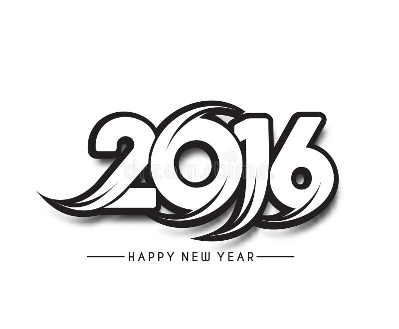 Happy new year 2016 stock vector. Illustration of eps10 - 61597297
