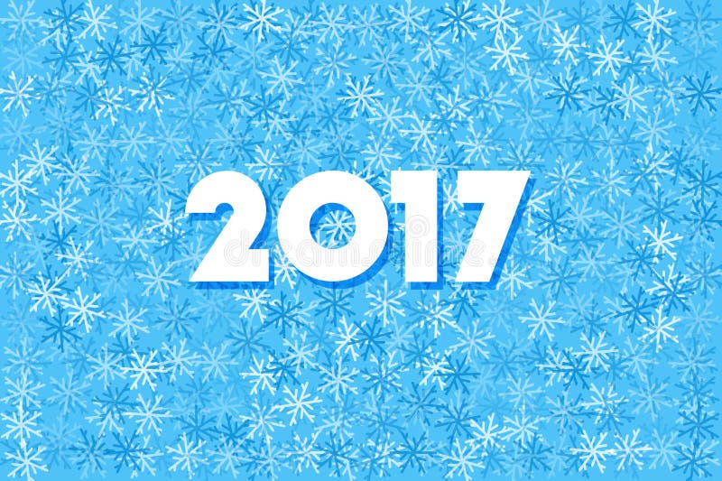 Happy New Year 2017. Text Design. Flat Vector Illustration. Stock ...