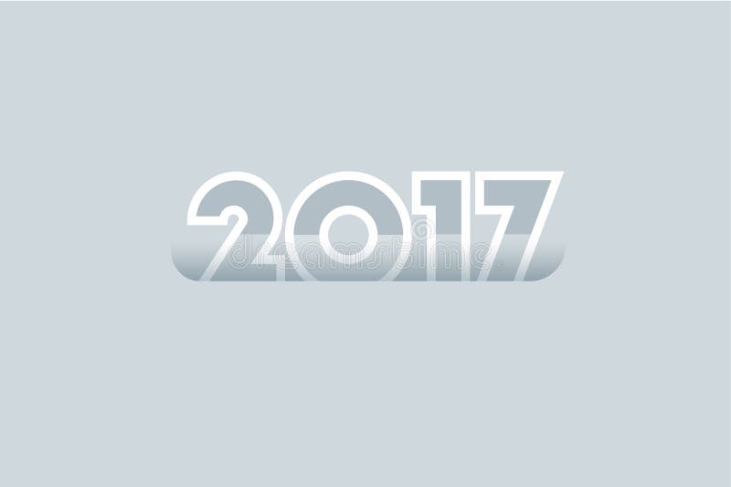 Happy New Year 2017. Text Design. Flat Vector Illustration. Stock ...