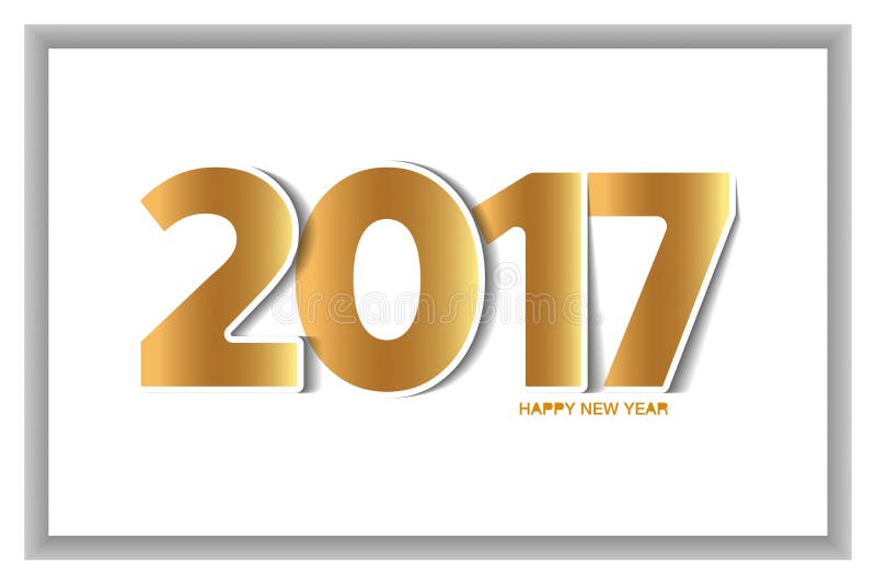 Happy New Year 2017 Text Design Paper Cut Style. Stock Vector ...