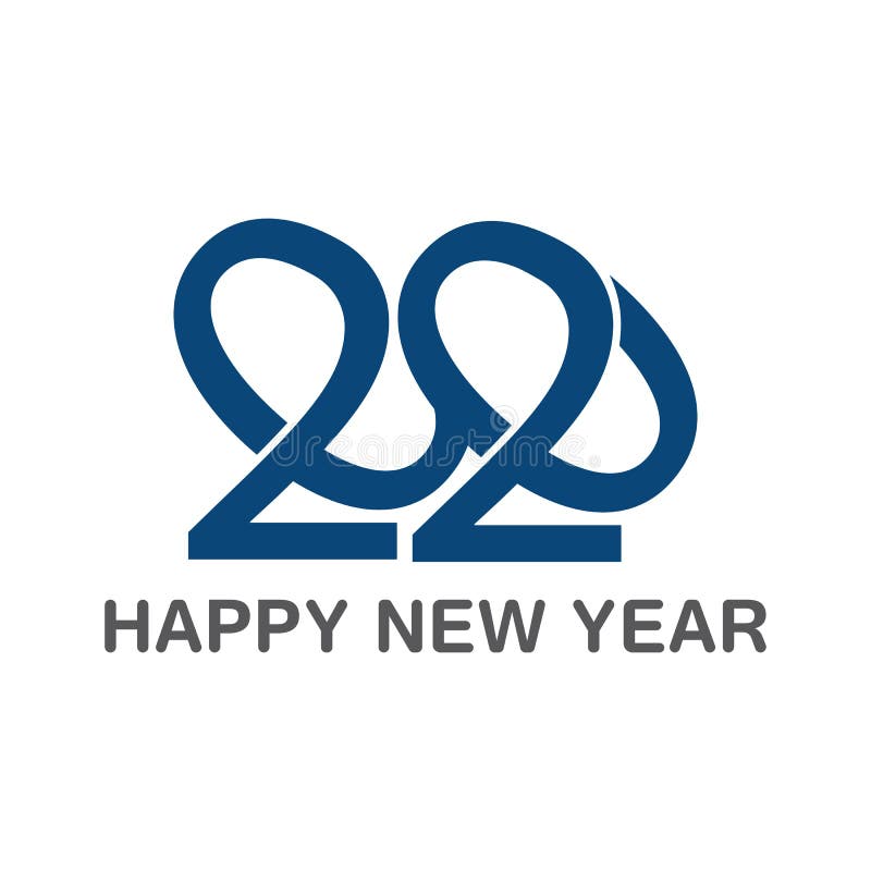 Happy New Year 2020 Text Design Patter, Vector Illustration Stock ...