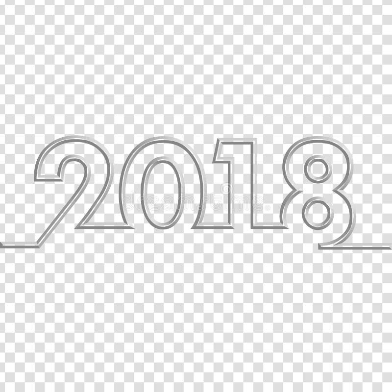 Happy New Year 2018 Text Design Vector Illustration. Stock Vector ...