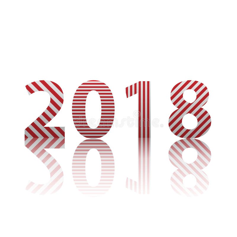 Happy New Year 2018 . Text Design Vector Illustration Stock Vector ...