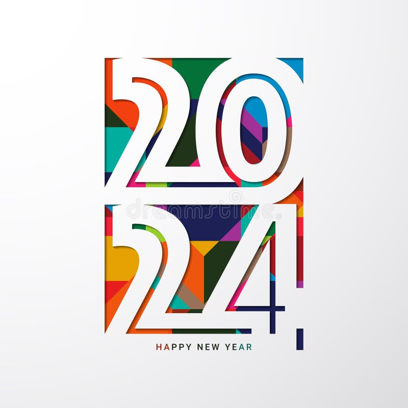 2024 Happy New Year Background Design Stock Vector - Illustration of ...