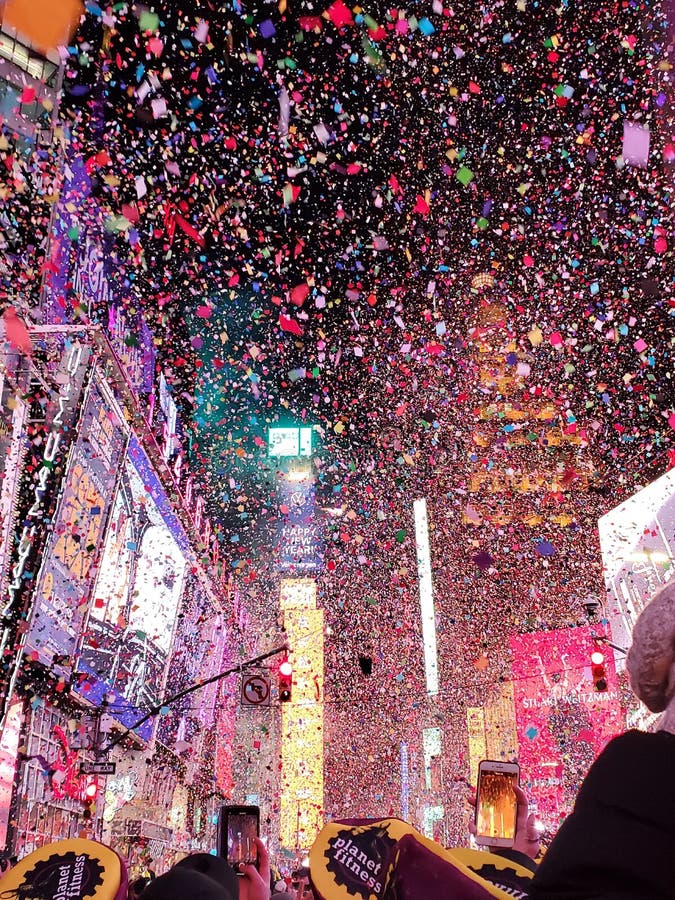 Colorful New Year in Time Square Editorial Photography - Image of happy ...
