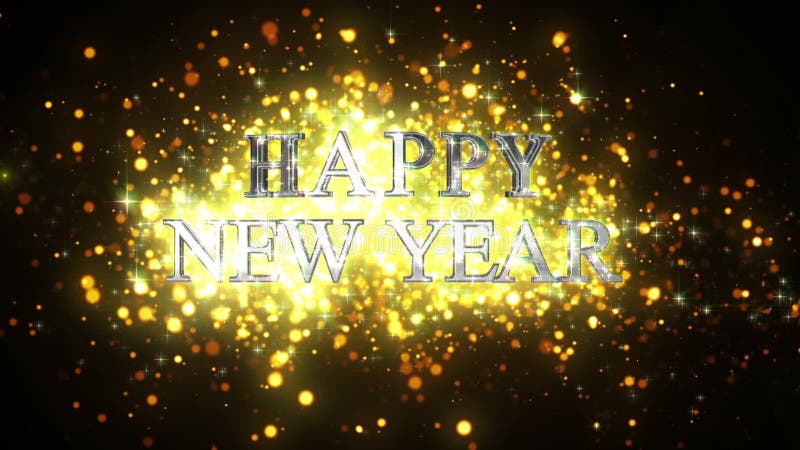 Happy New Year Title Particle Animation Stock Video - Video of graphic ...