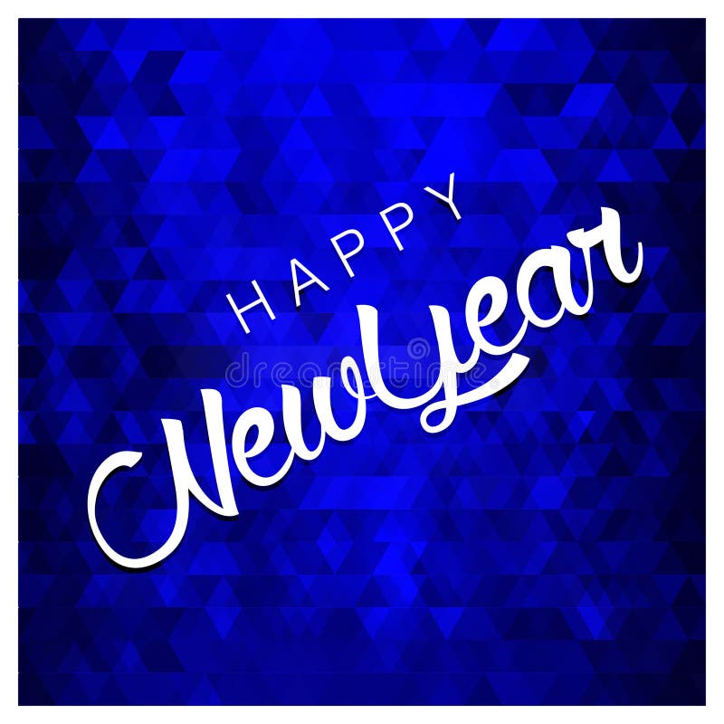 Happy New Year Typography With Abstract Background Design Vector Stock