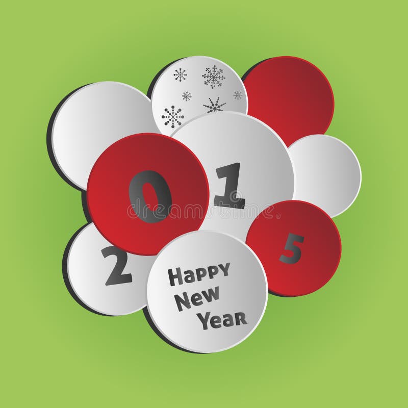 Happy New Year 2015 Stock Vector Illustration Of Isolated 43625901