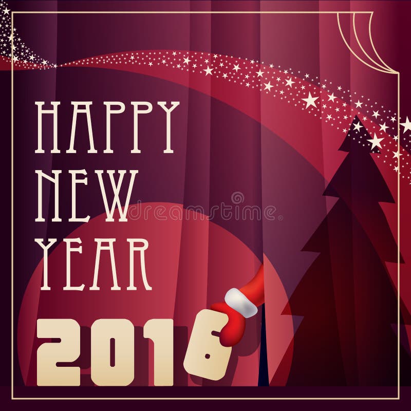 Happy new year card stock vector. Illustration of color - 21711711
