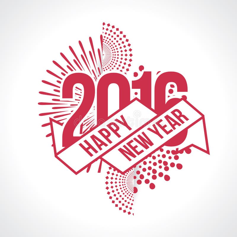 Happy new year 2016 stock vector. Illustration of festival - 63237925